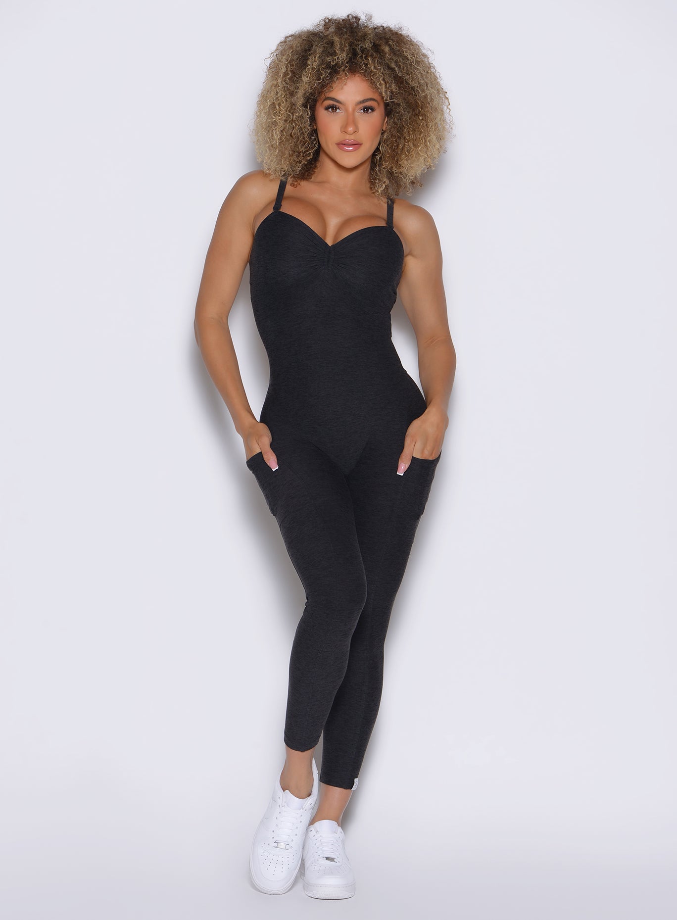 Backless Black Full Bodysuit | Bombshell Sportswear