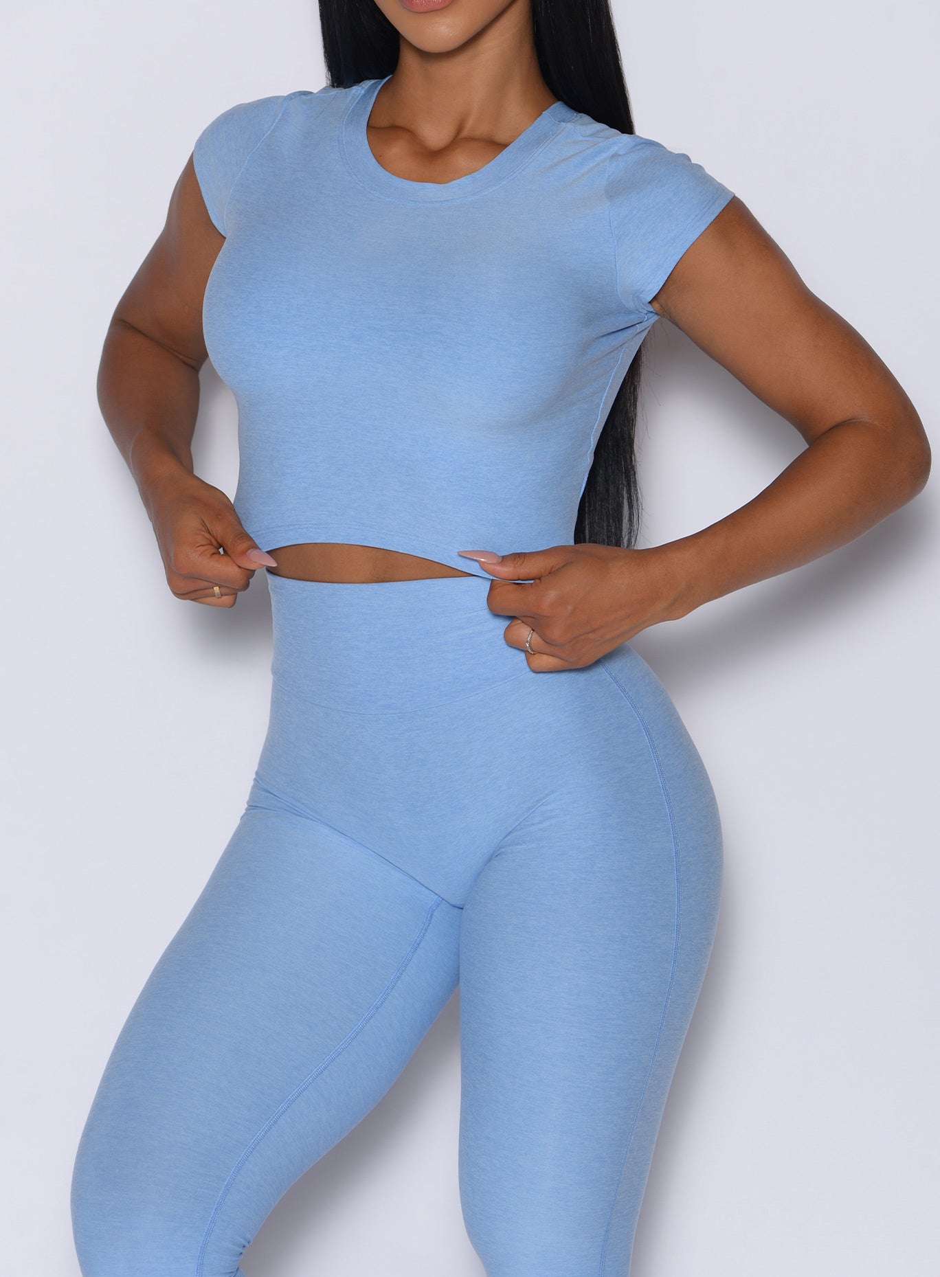 Fit Fam Active Tee | Bright Hydrangea | Bombshell Sportswear