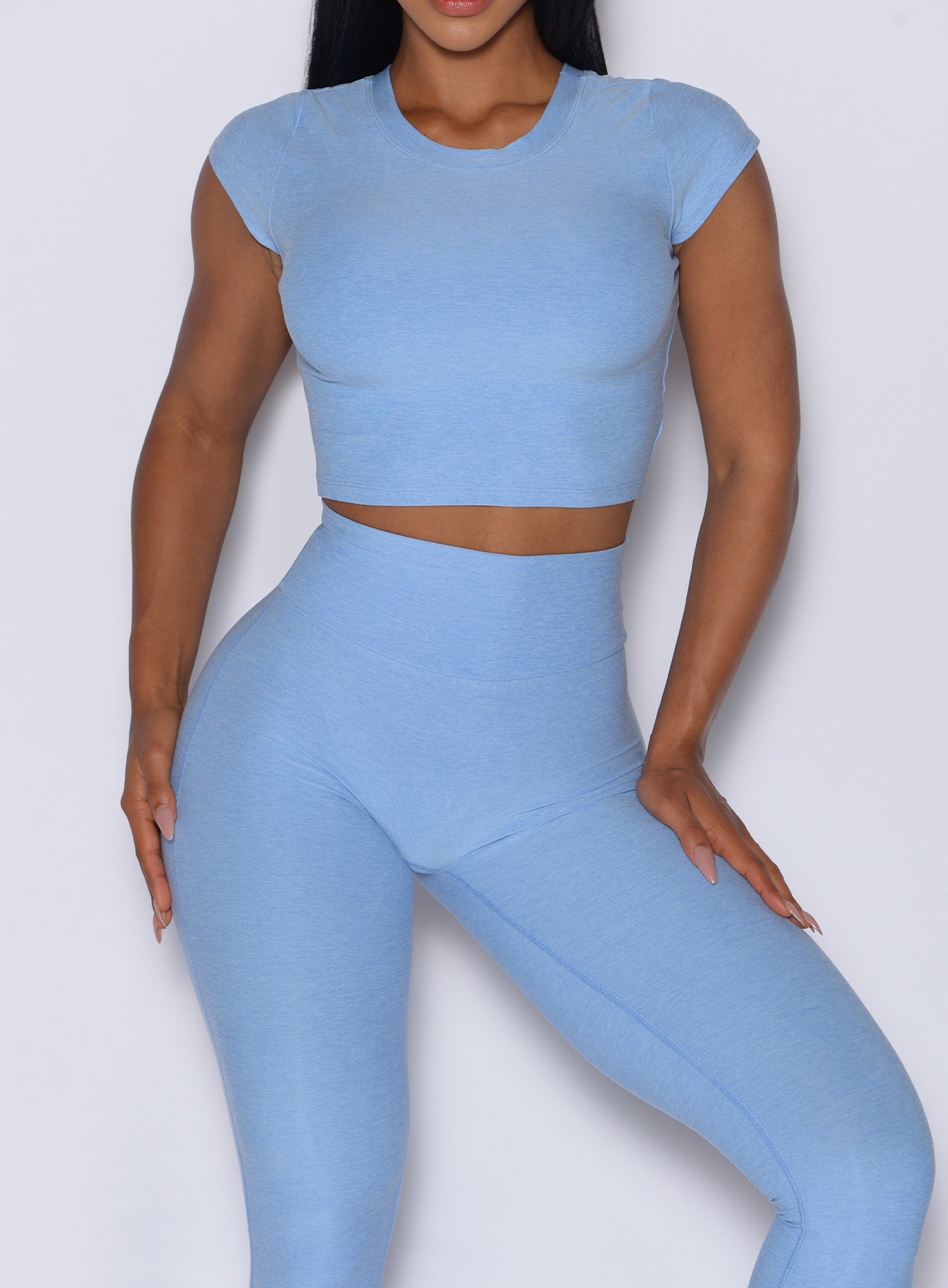 Fit Fam Active Tee | Bright Hydrangea | Bombshell Sportswear