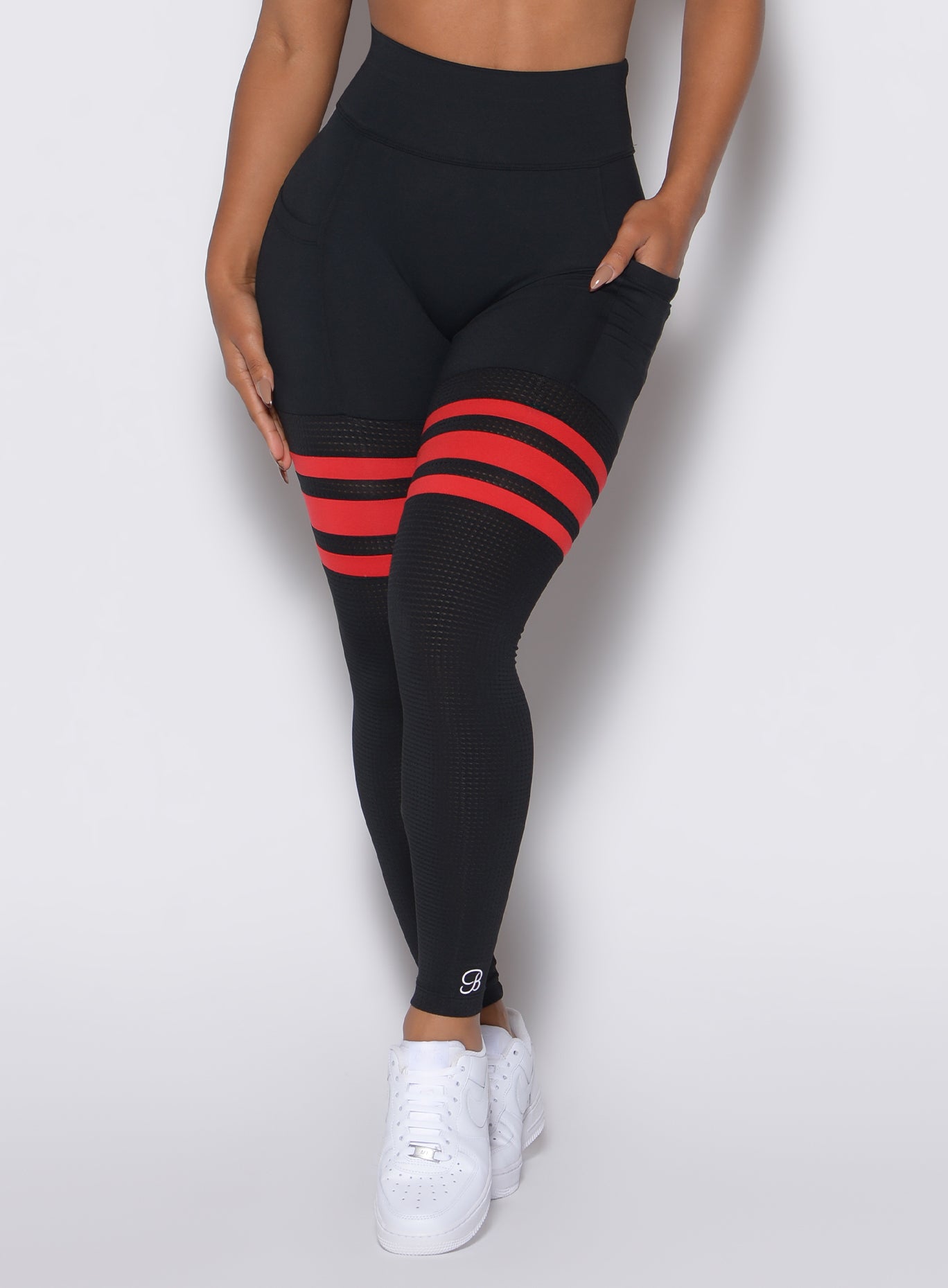 Perform Thigh Highs | Black Fire | Bombshell Sportswear