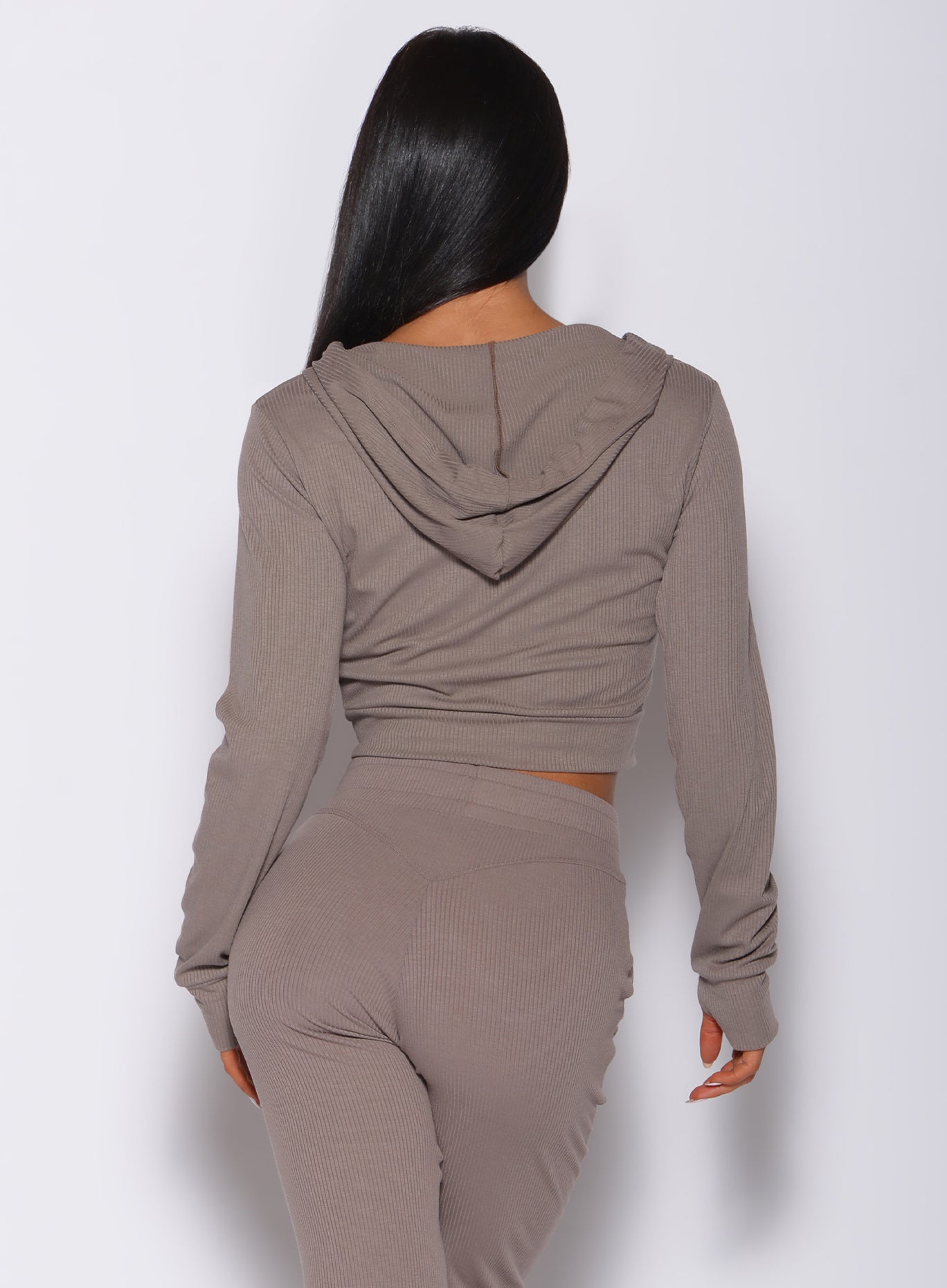 Comfort Rib Jacket | Taupe | Bombshell Sportswear