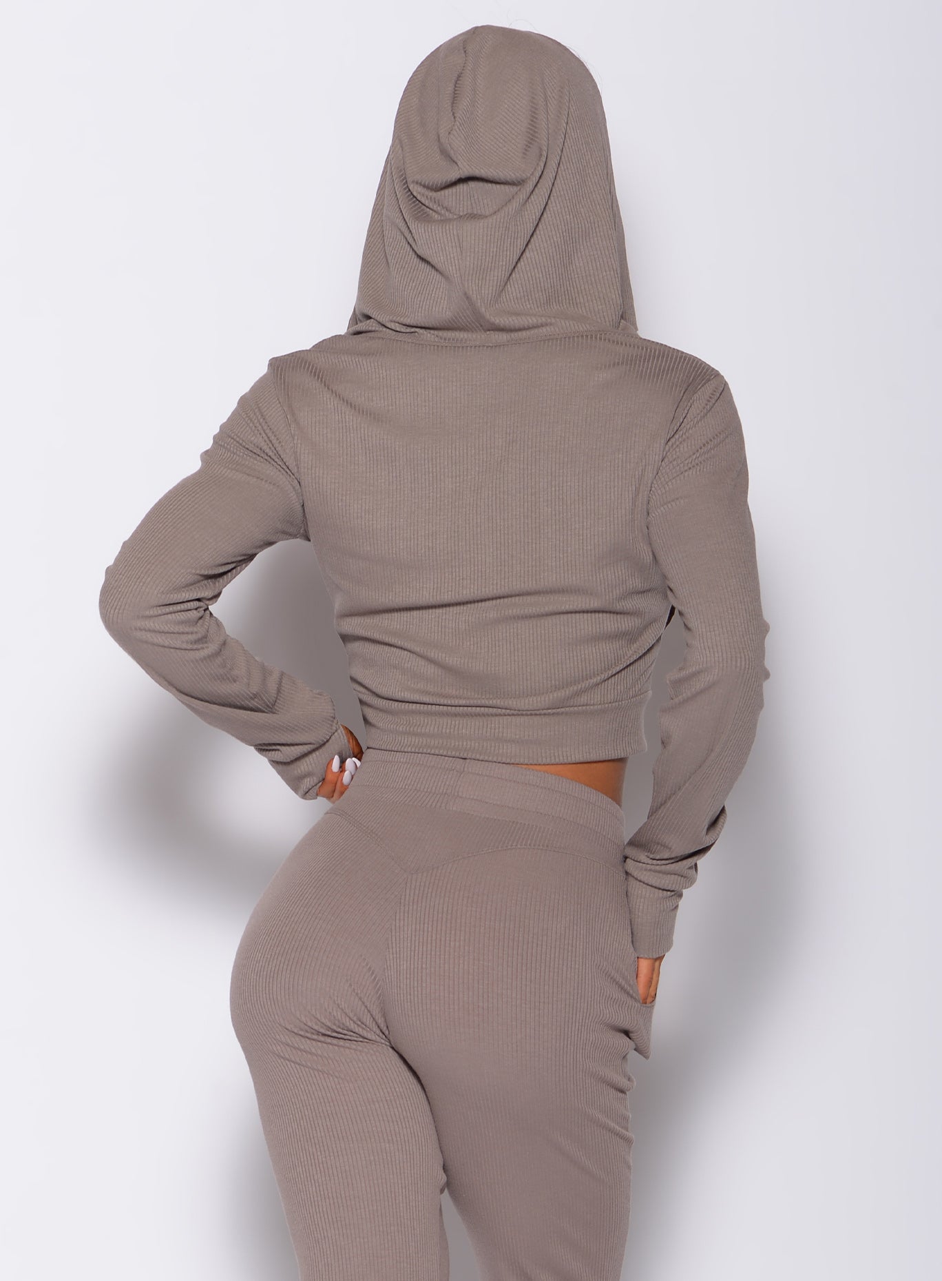 Comfort Rib Jacket | Taupe | Bombshell Sportswear