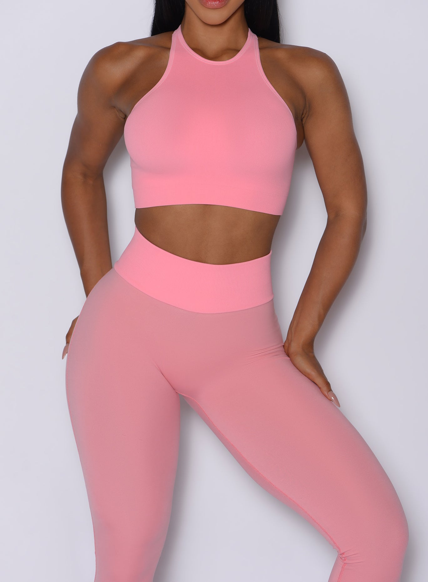 Figure Scrunch Leggings | Peach | Bombshell Sportswear