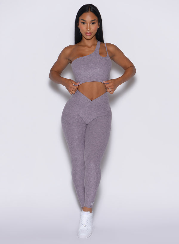 V Active Leggings | Lilac Gray | Bombshell Sportswear