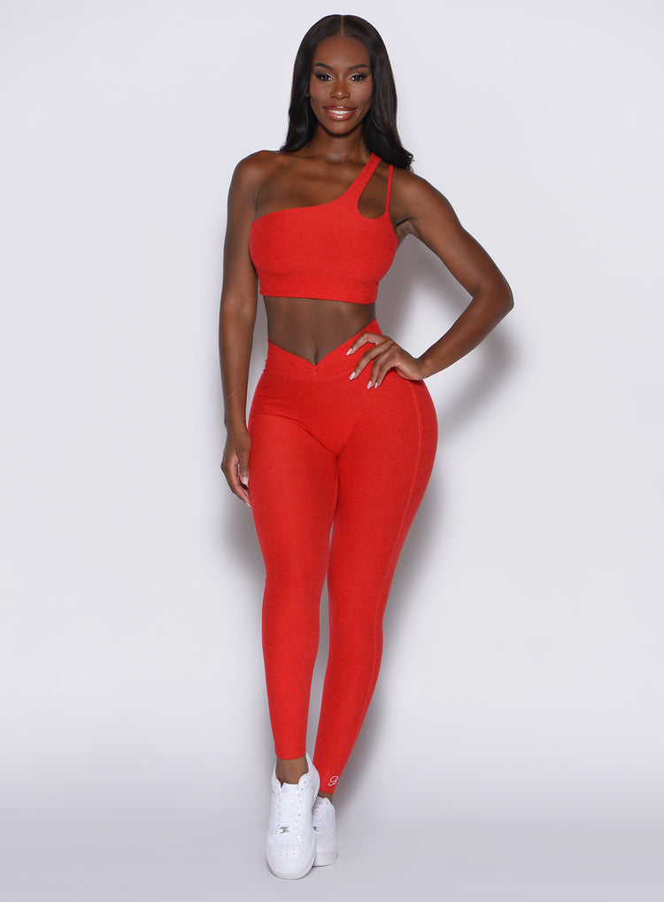 V Active Leggings | Scarlet Red | Bombshell Sportswear