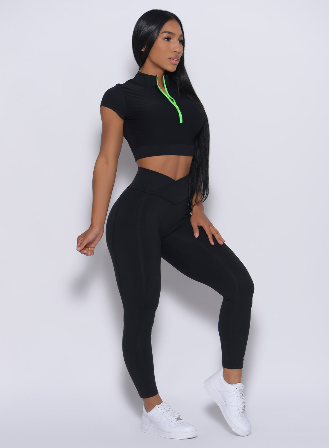 Black Ankle Length Slim Leggings | Bombshell Sportswear