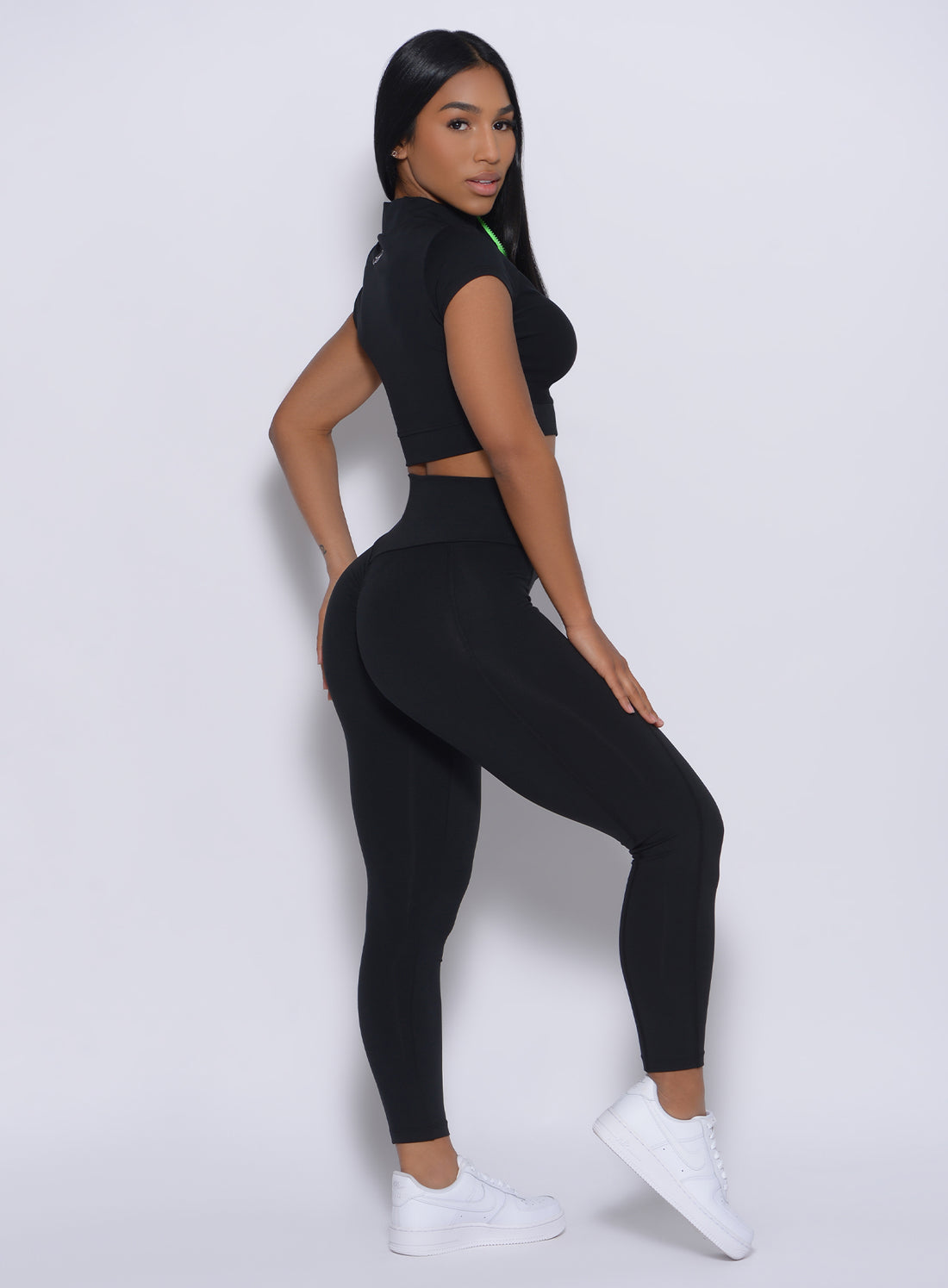 Black Ankle Length Slim Leggings | Bombshell Sportswear